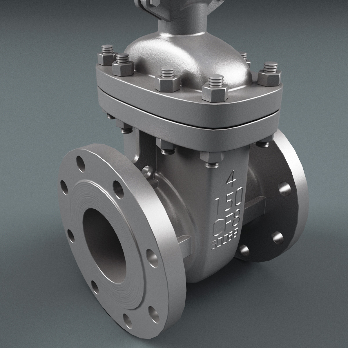 gate valve v3 3d model