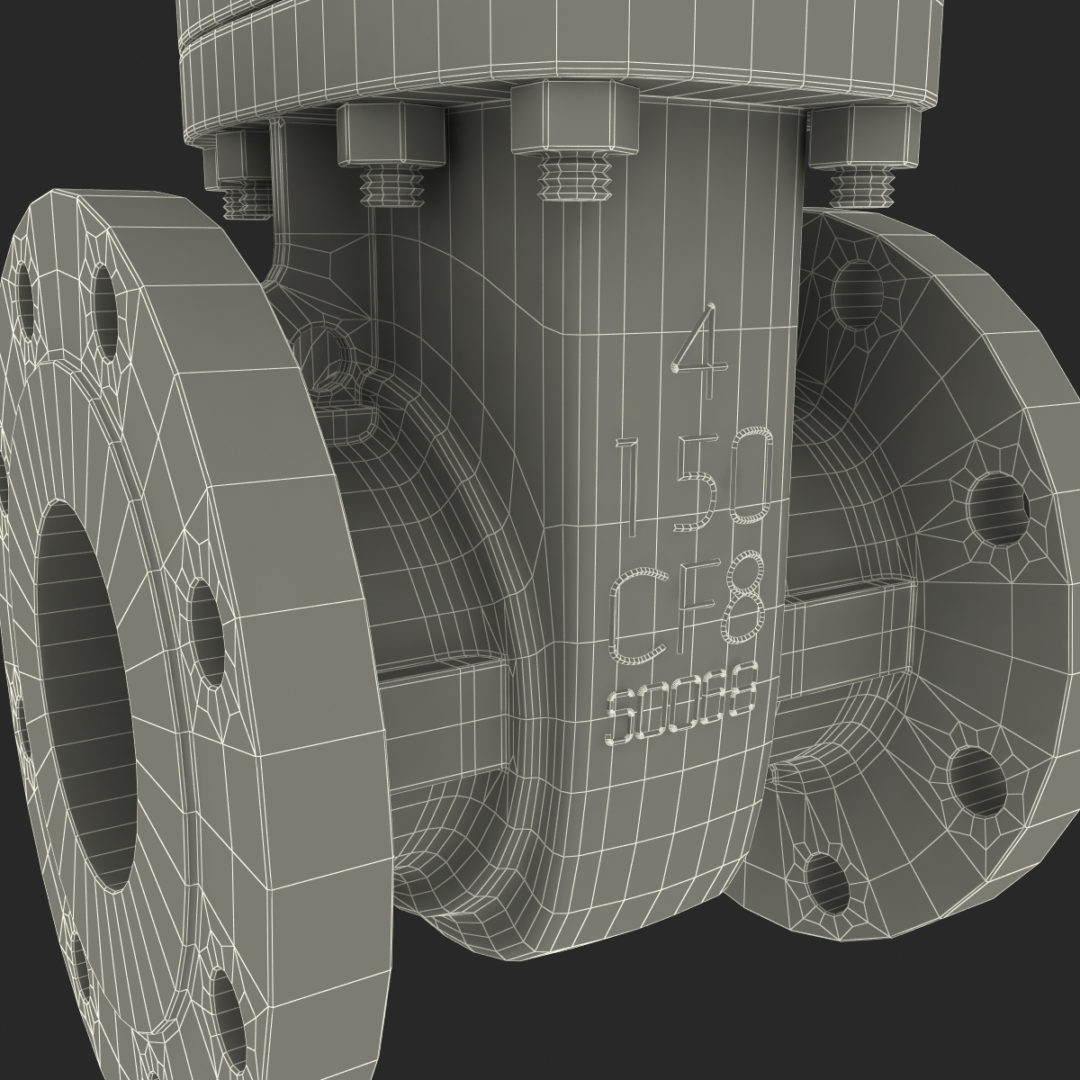 gate valve v3 3d model