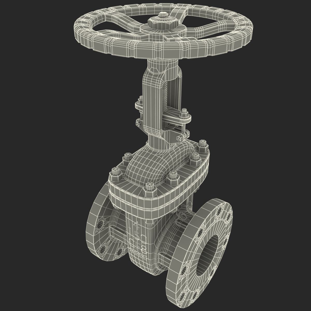 gate valve v3 3d model