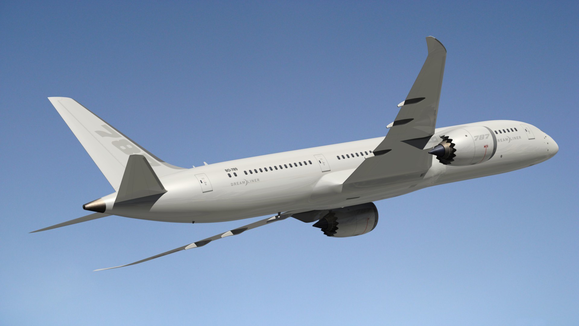 3D Model Boeing 787 White - TurboSquid 1679801