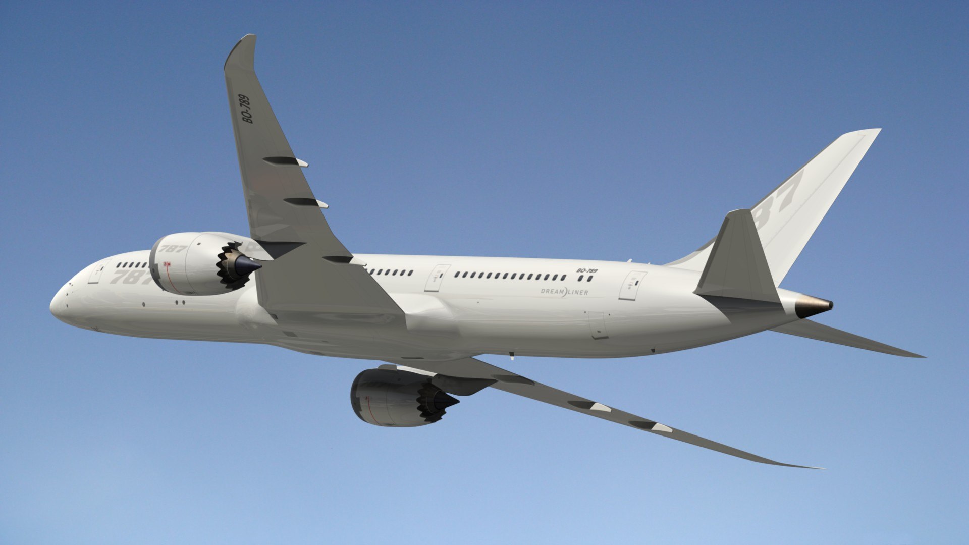 3D Model Boeing 787 White - TurboSquid 1679801