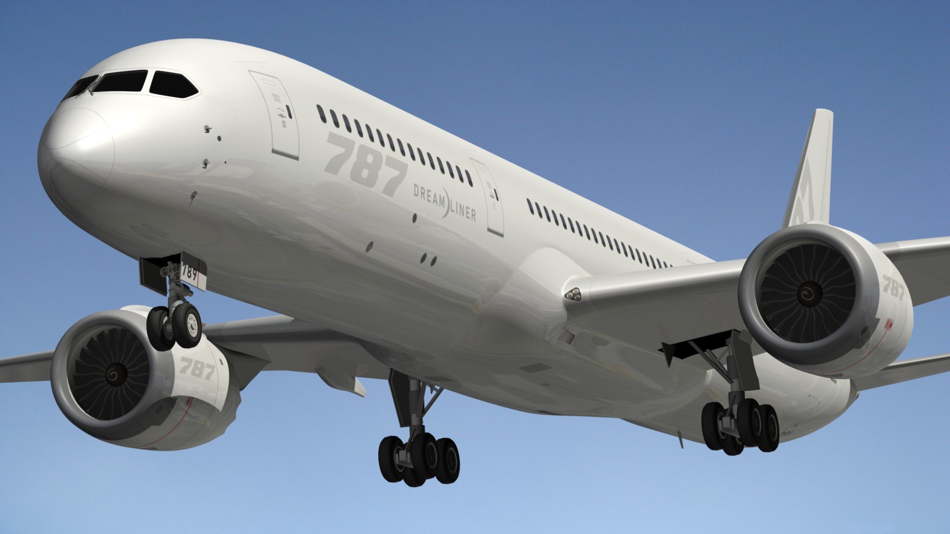 3D Model Boeing 787 White - TurboSquid 1679801