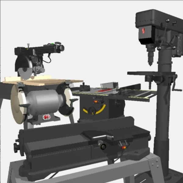 3d model machines woodshop