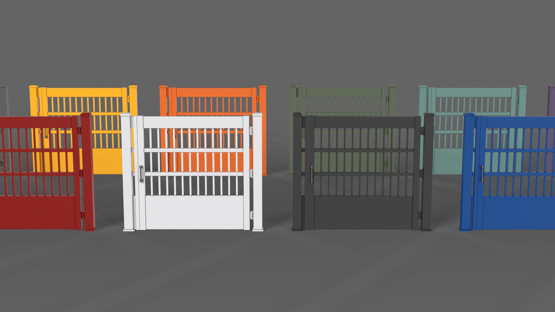 3D PBR Metal Gate A - Collection Model - TurboSquid 2404077