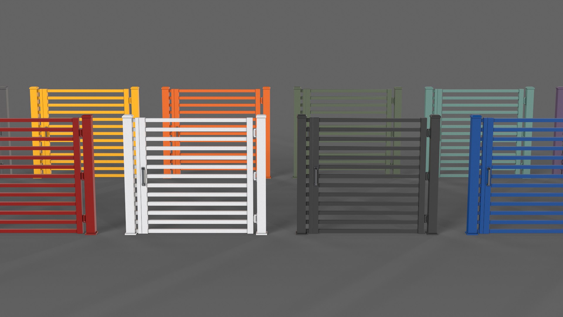 3D PBR Metal Gate A - Collection Model - TurboSquid 2404077