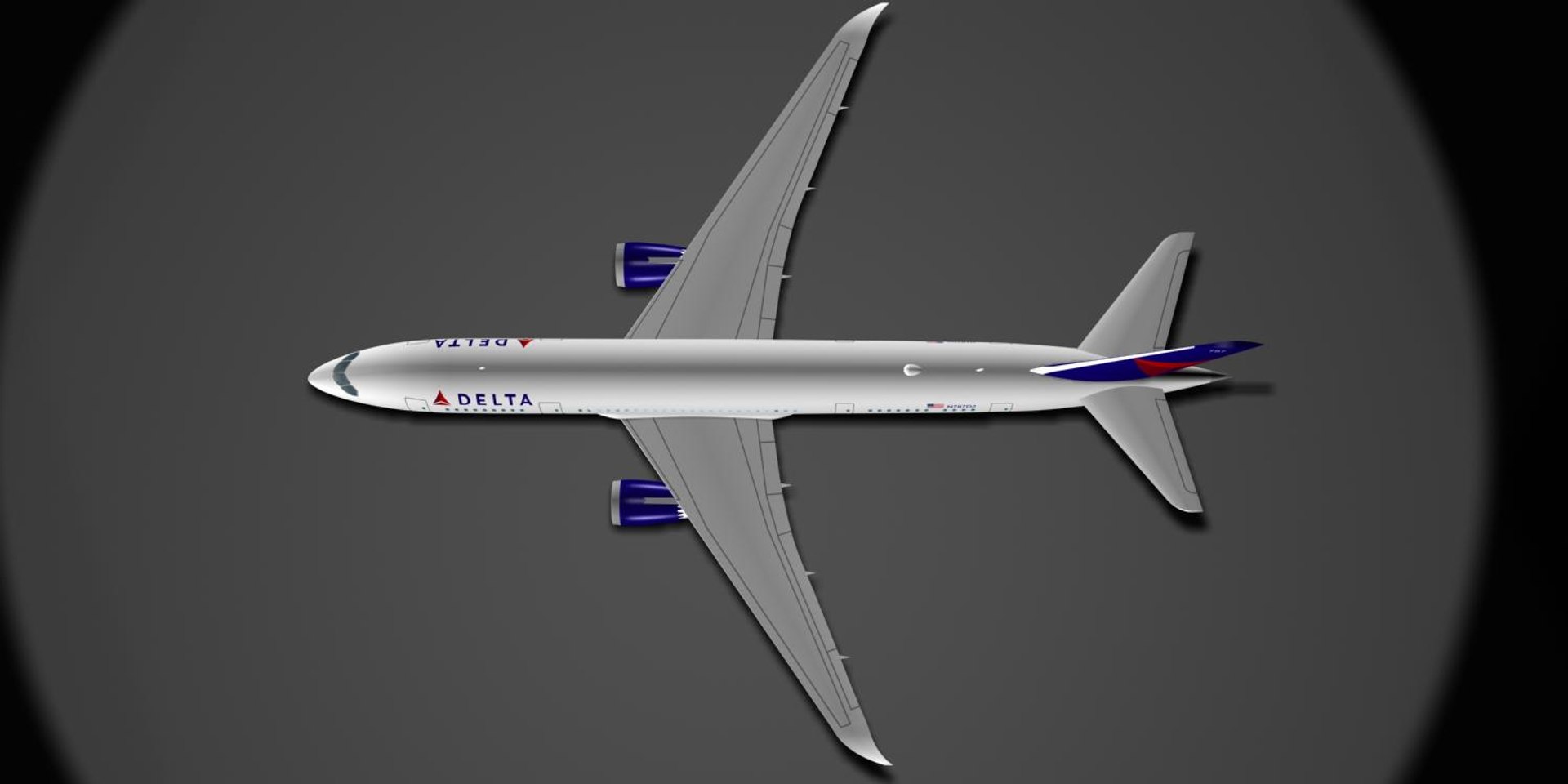 Delta Airlines 787 Dreamliner 3d Model
