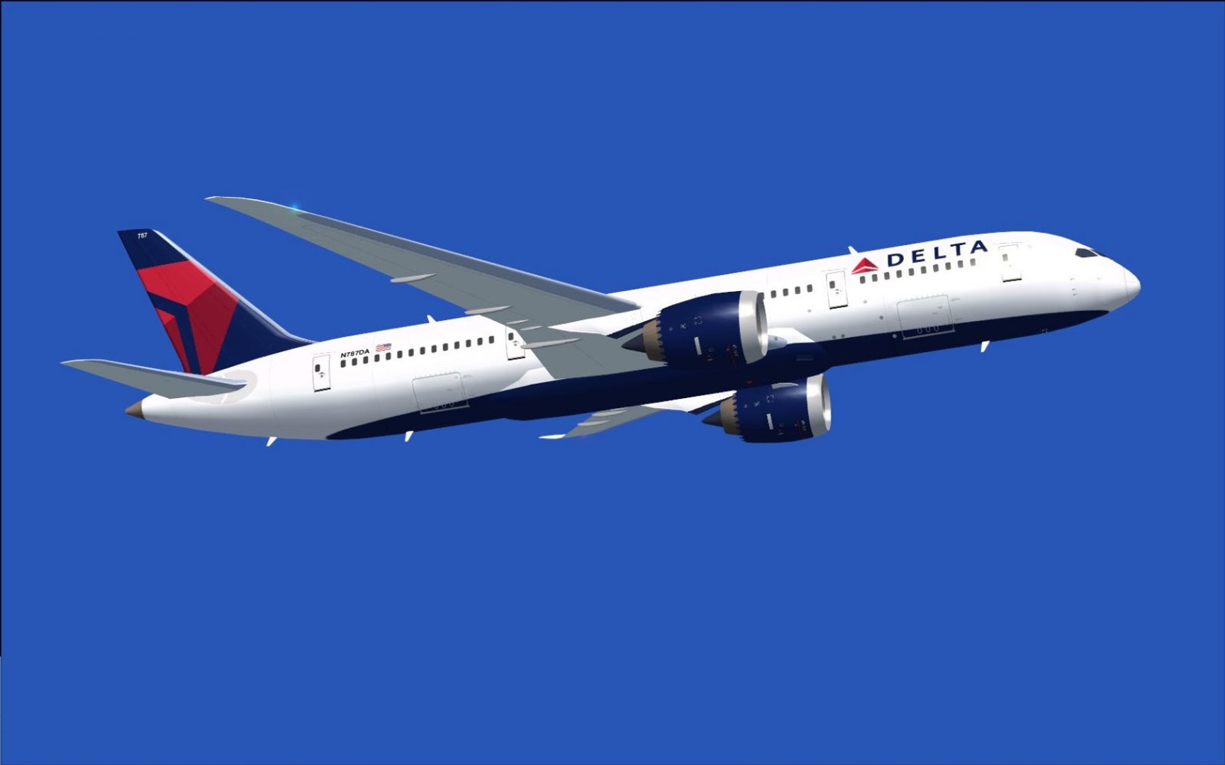 Delta Airlines 787 Dreamliner 3d Model