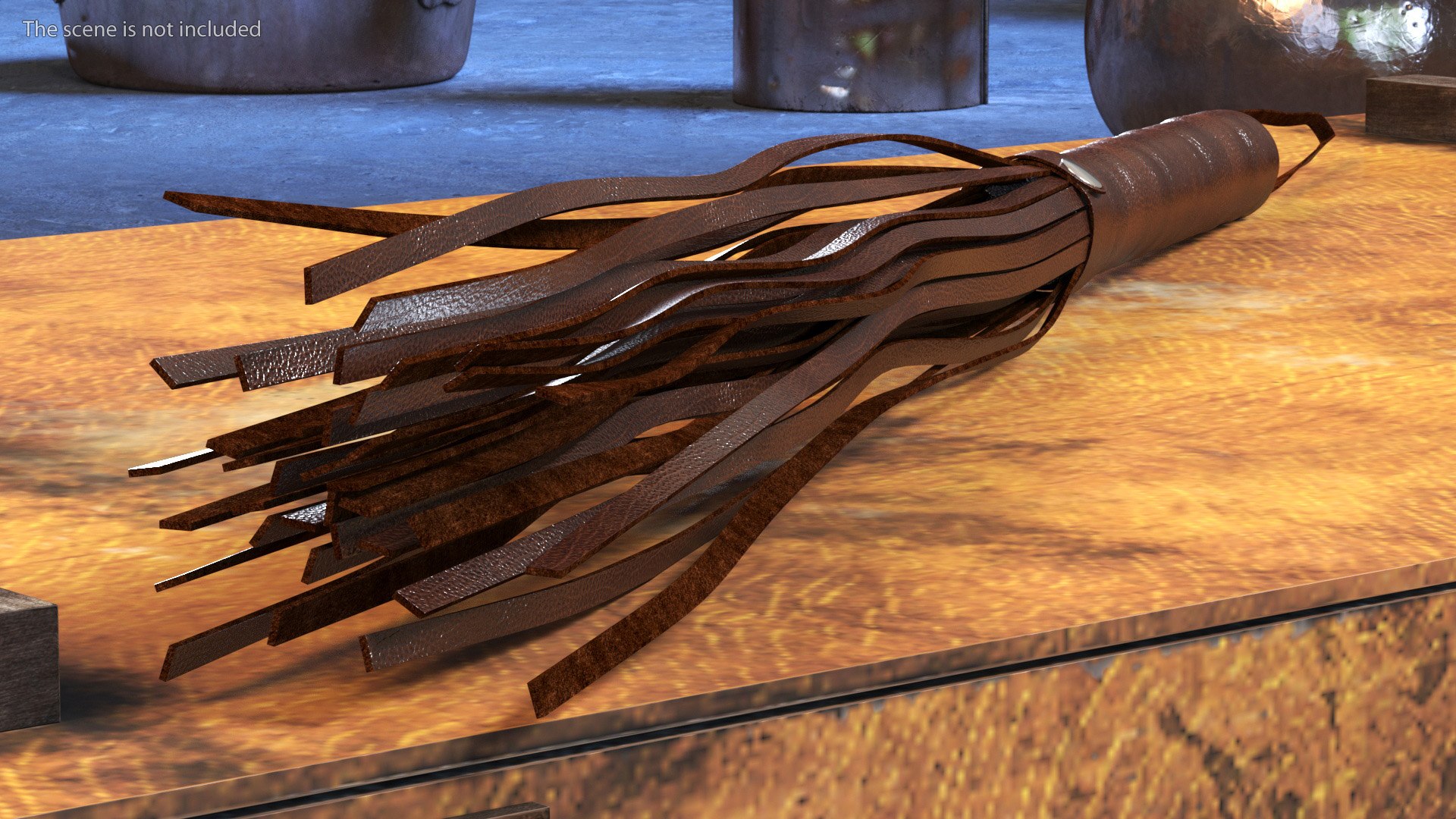 Hanging Short Whip Leather Brown 3D Model - TurboSquid 2029511