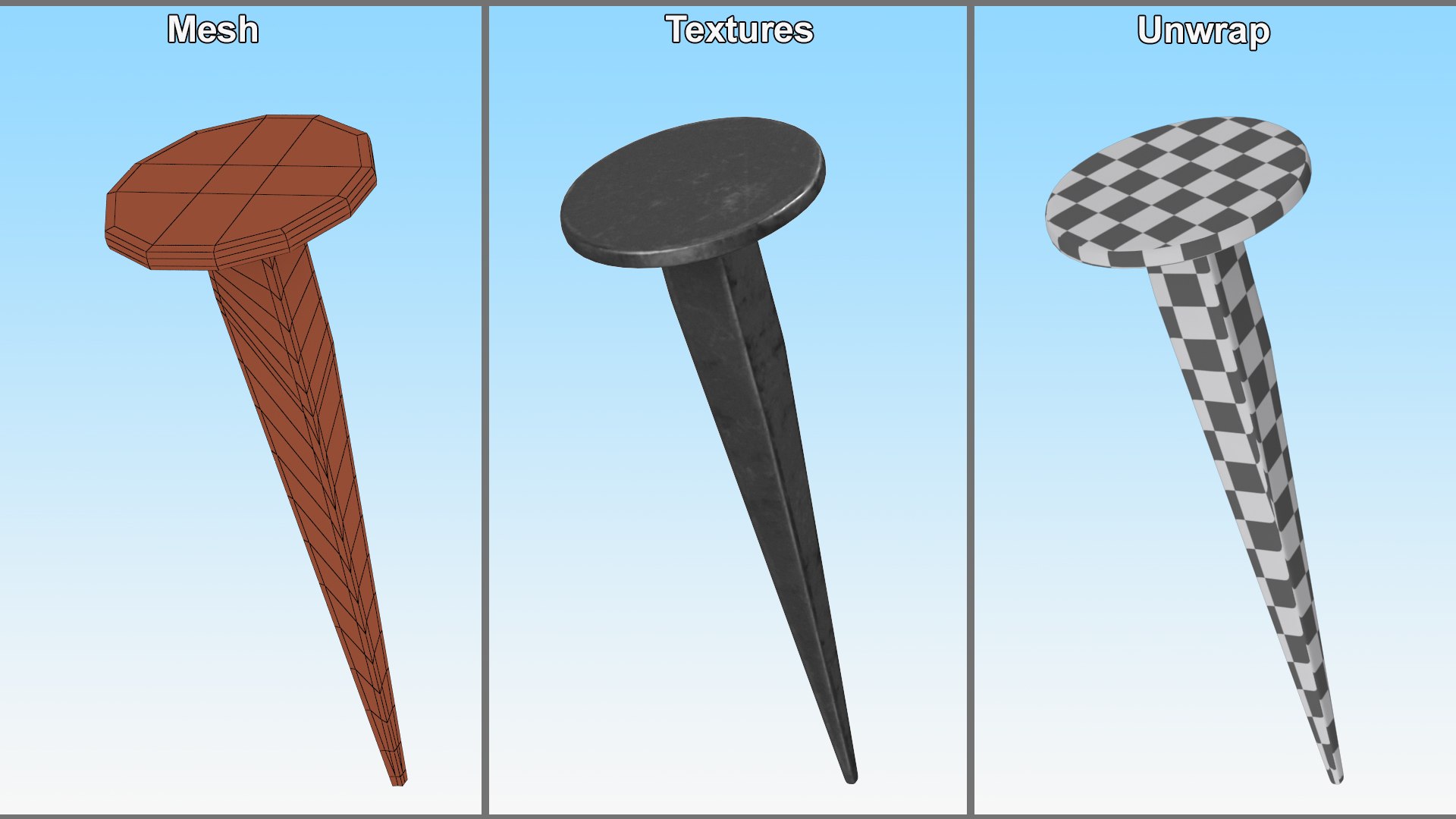 3D Model Tack Nails - TurboSquid 2059715