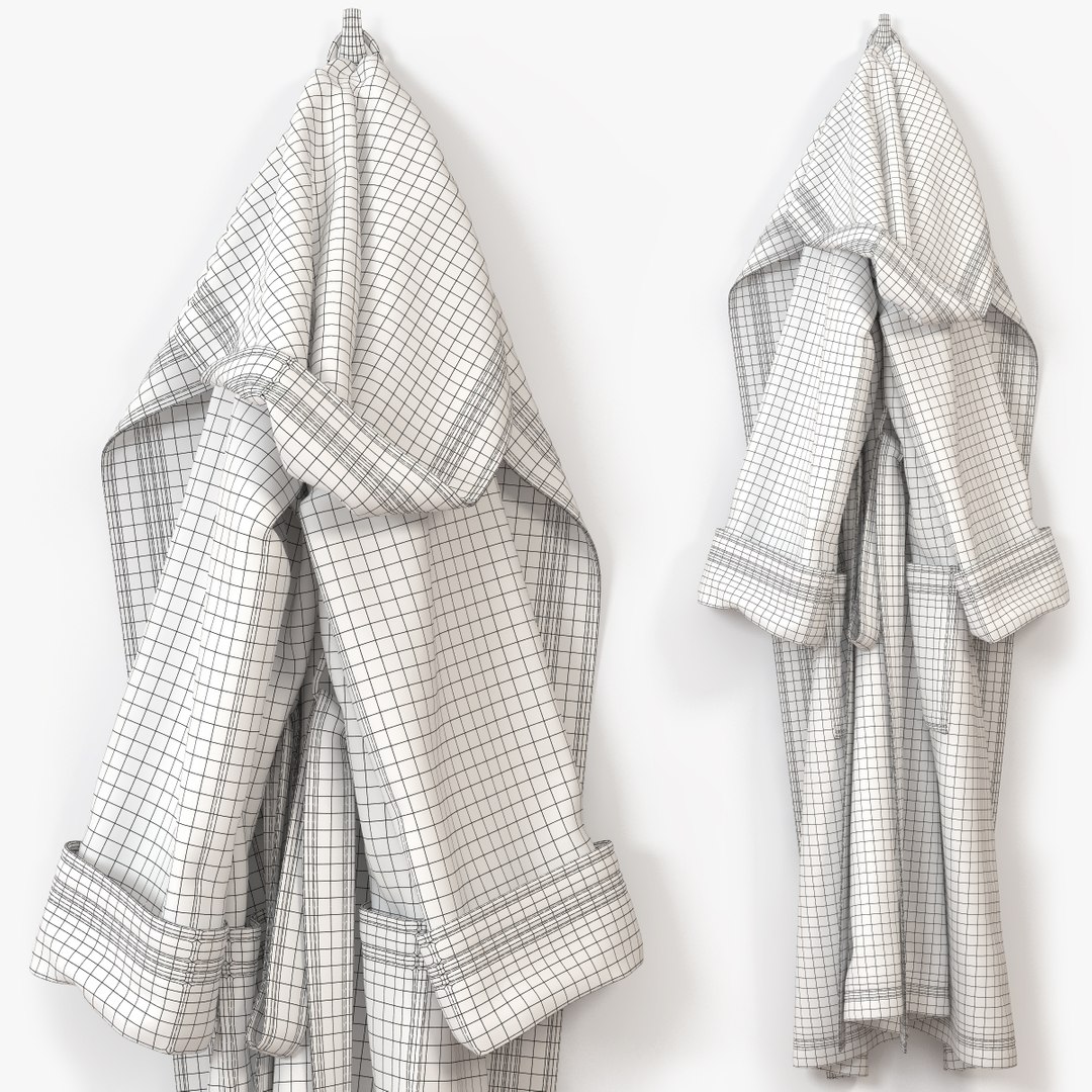 3ds Max Bathrobe Cloth Linen