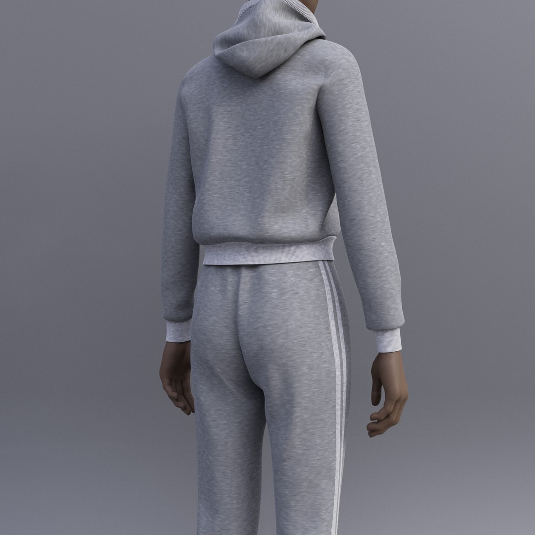 3D Female Joggers - Hoodie - TurboSquid 1466524