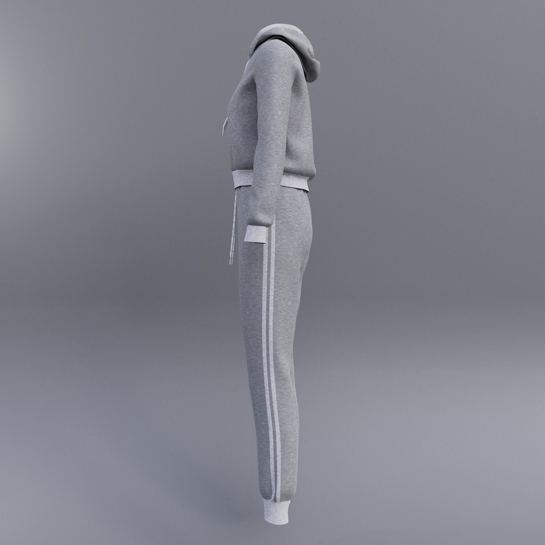 3D female joggers - hoodie - TurboSquid 1466524