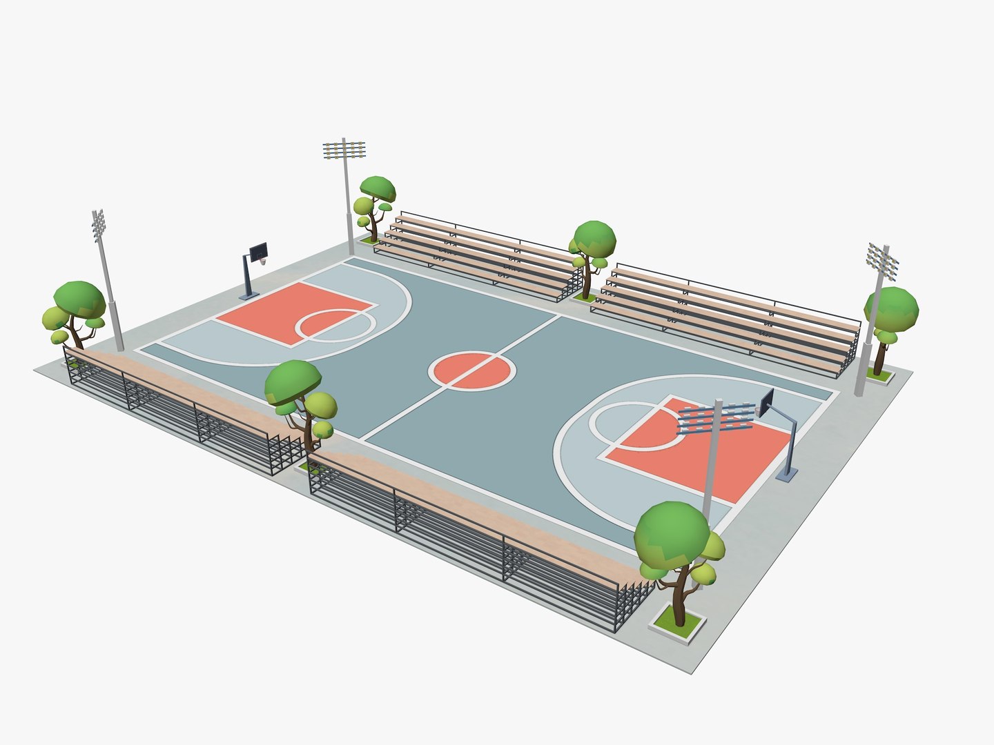 Cartoon Sport Buildings Pack Low-poly 3D Model 3D Model - TurboSquid ...