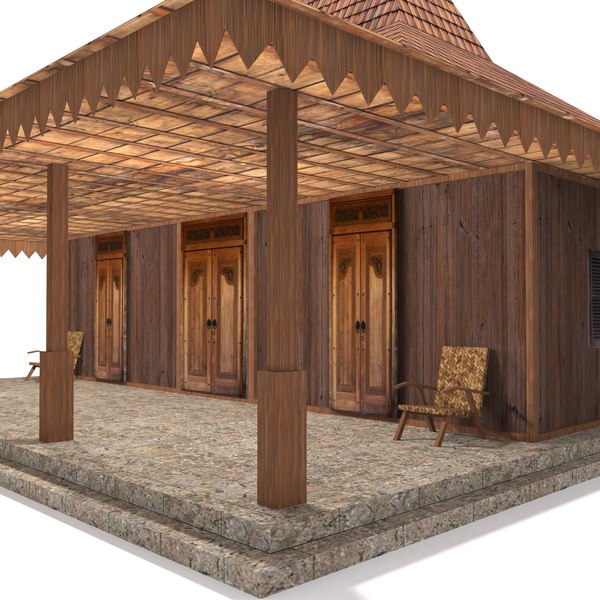 Joglo House or Rumah Joglo 3D model - TurboSquid 1781534
