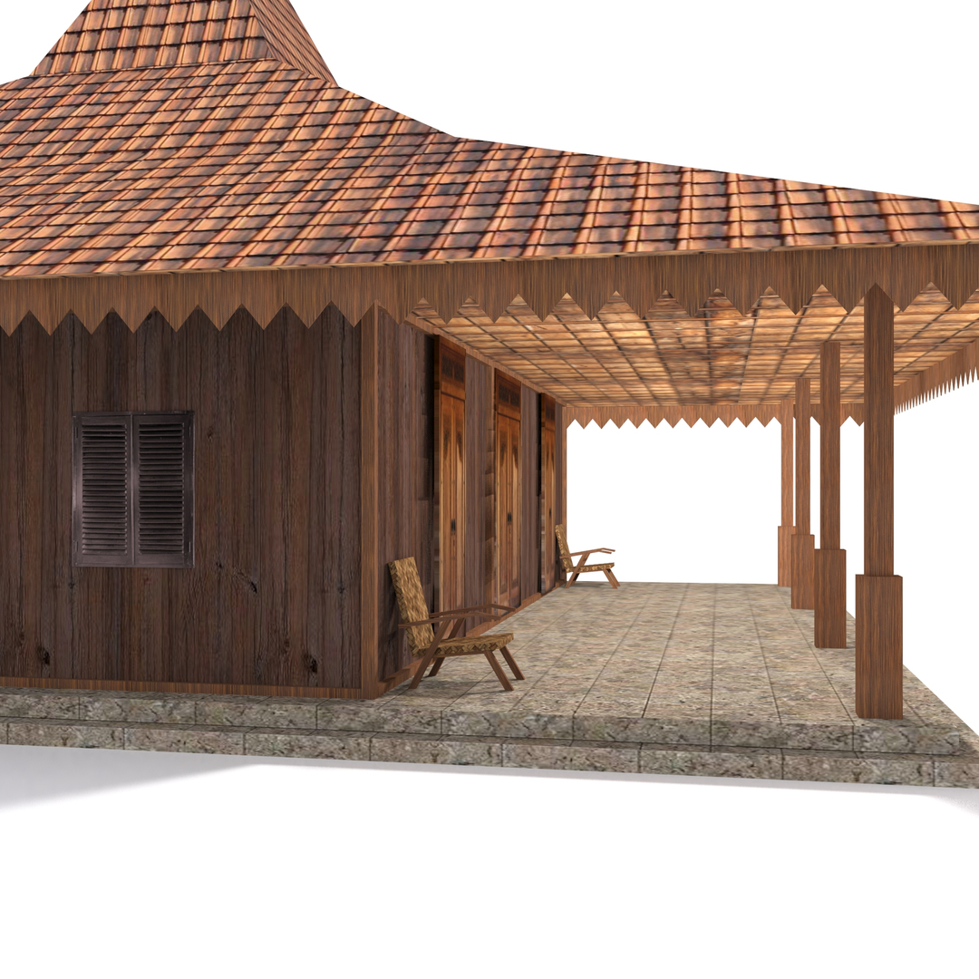 Joglo House or Rumah Joglo 3D model - TurboSquid 1781534