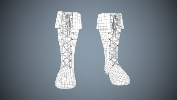 3D black medieval boots model - TurboSquid 1624733