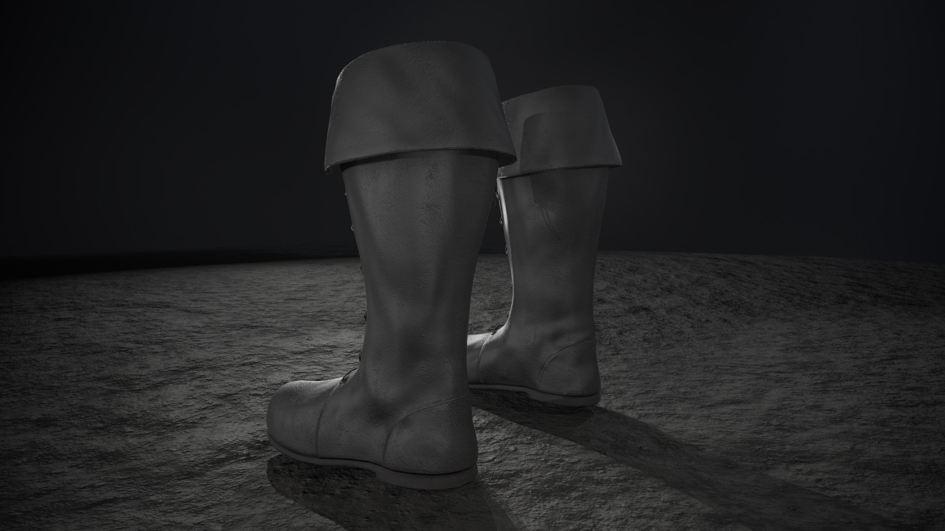 3D Black Medieval Boots Model - TurboSquid 1624733