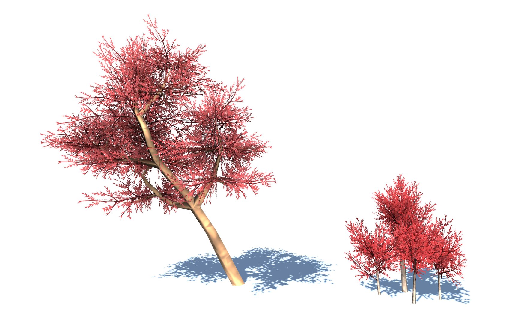 3D stylized colorful trees - TurboSquid 1513607