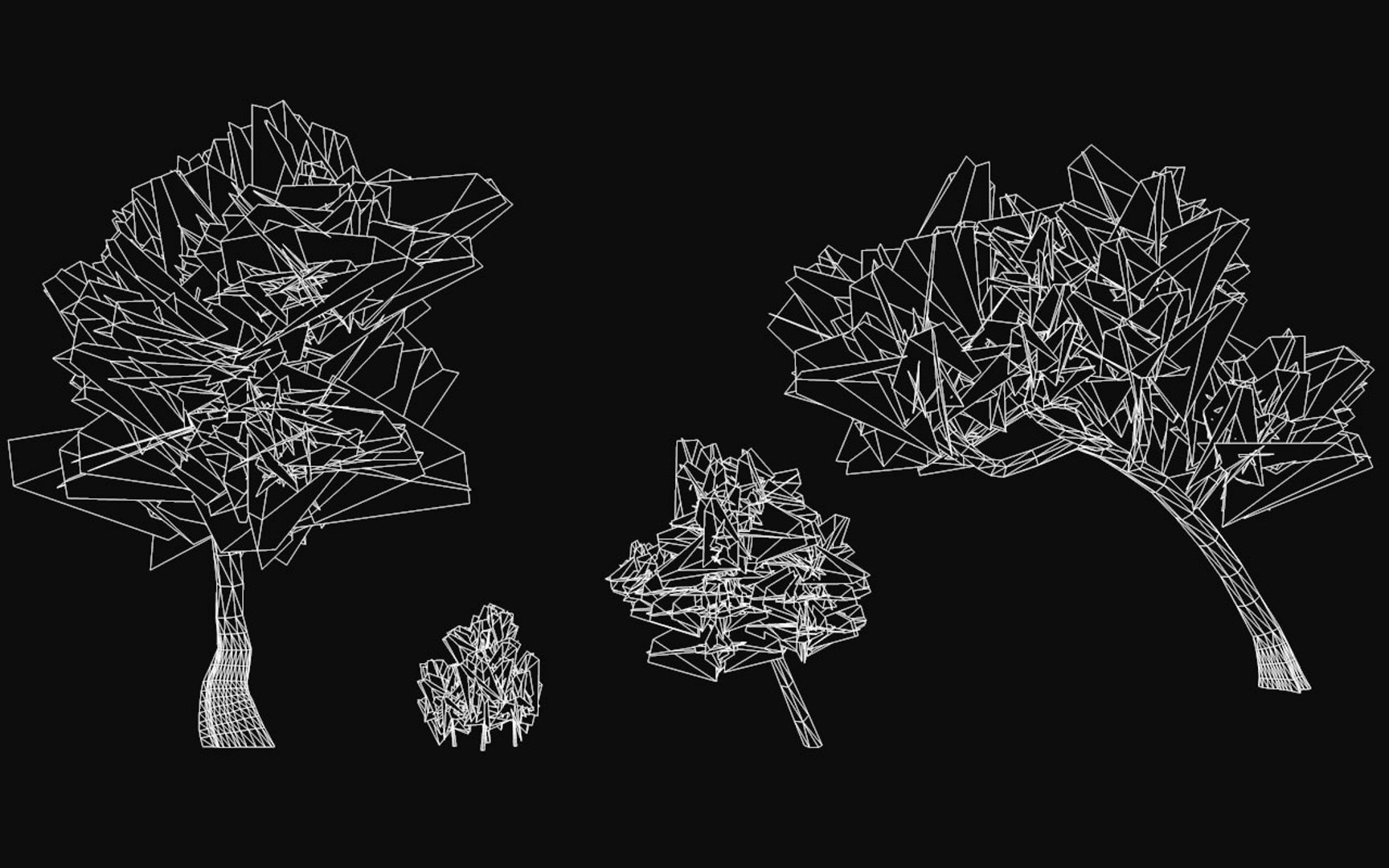 3D stylized colorful trees - TurboSquid 1513607