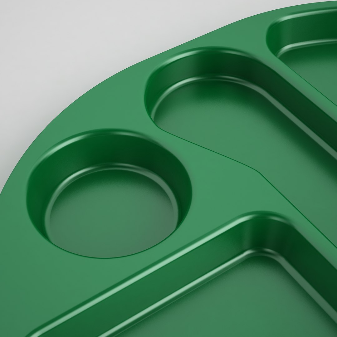 lunch food tray 3d model