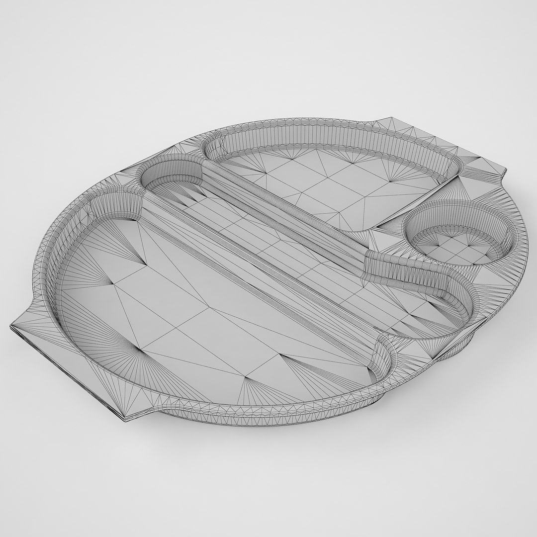 lunch food tray 3d model