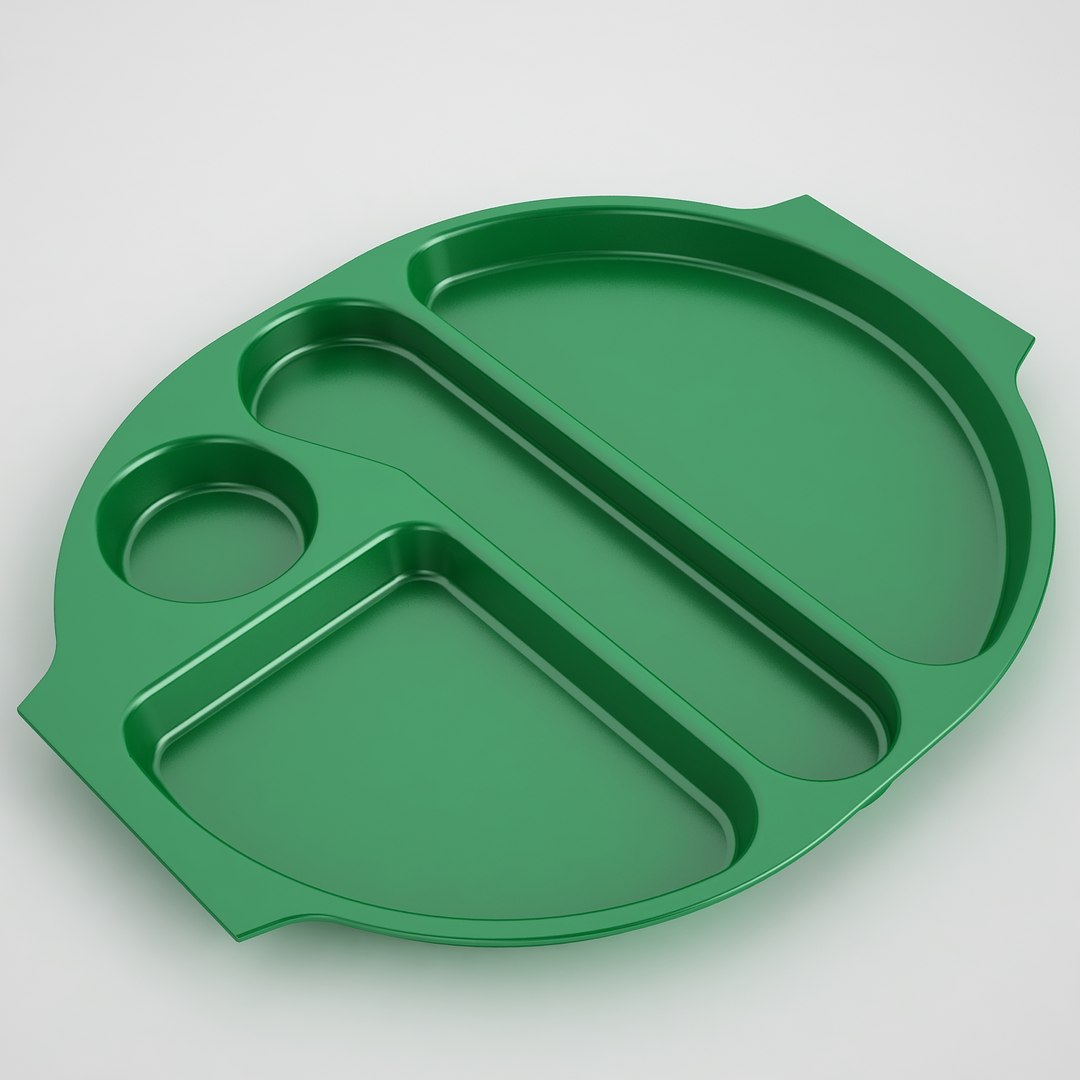 lunch food tray 3d model