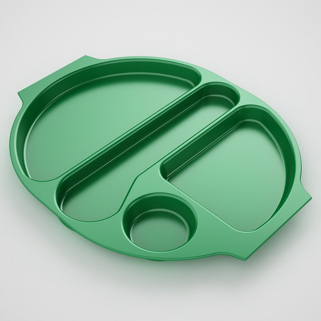 lunch food tray 3d model