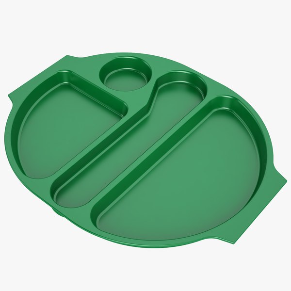 lunch food tray 3d model