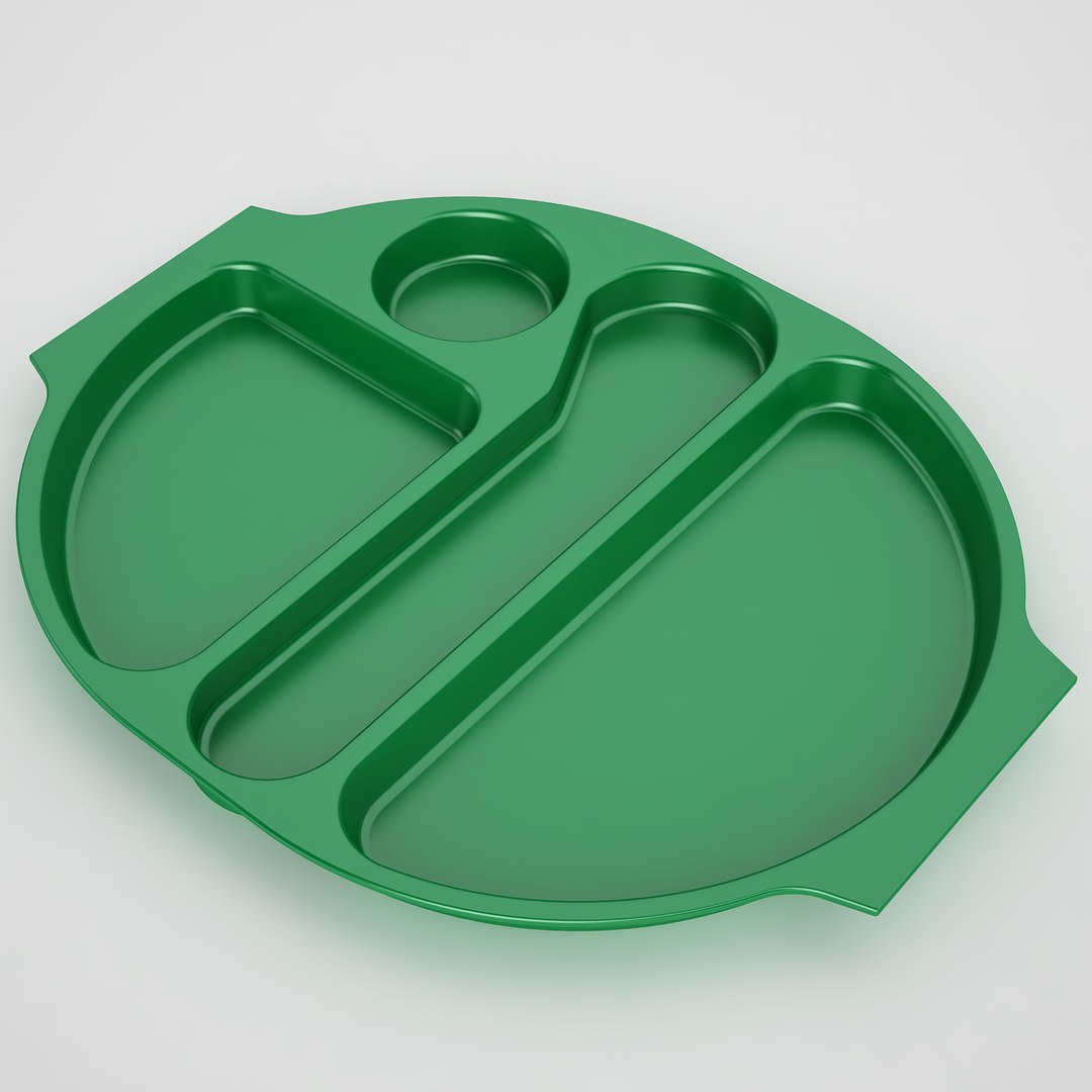 lunch food tray 3d model