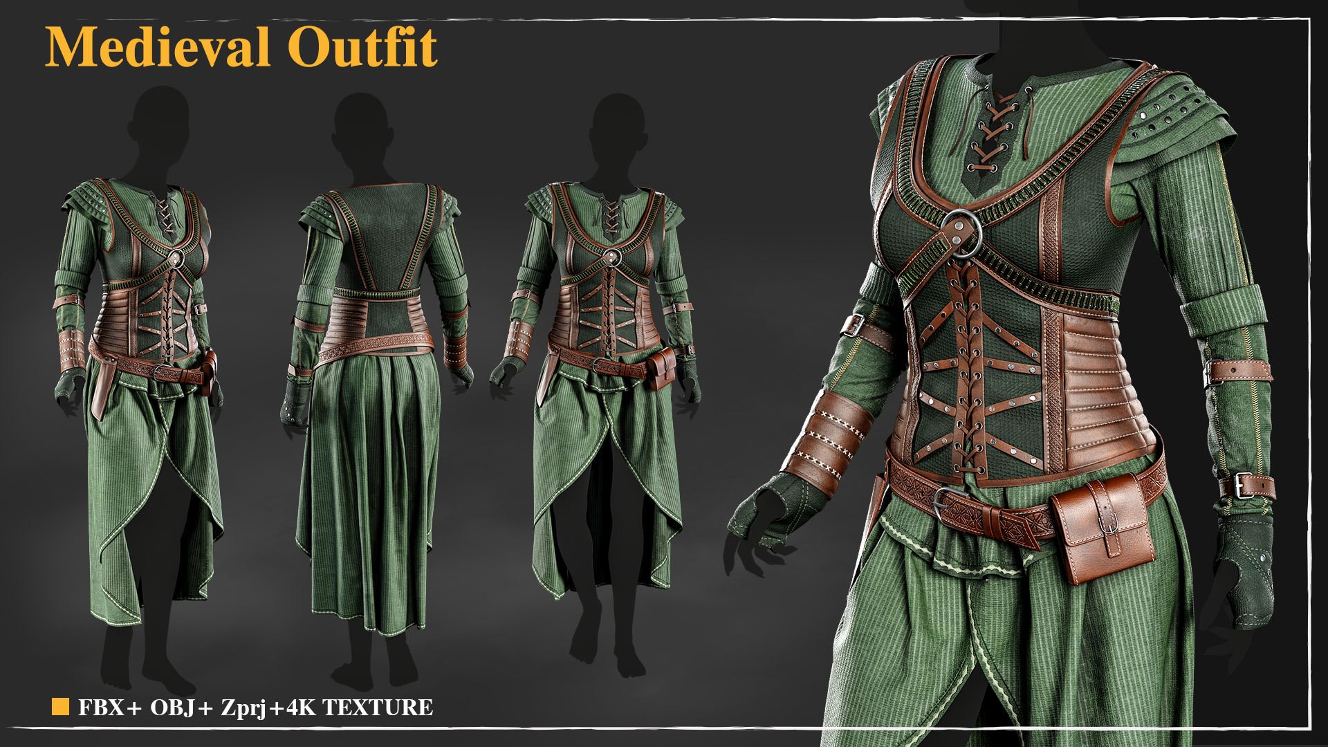 Medieval Outfit 3D Model - TurboSquid 2271388