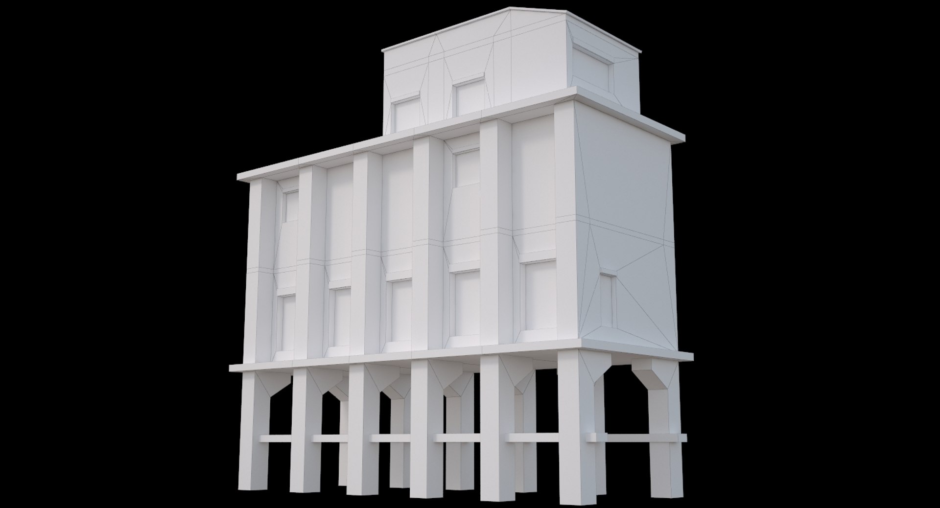 Old Building Model - TurboSquid 1399366