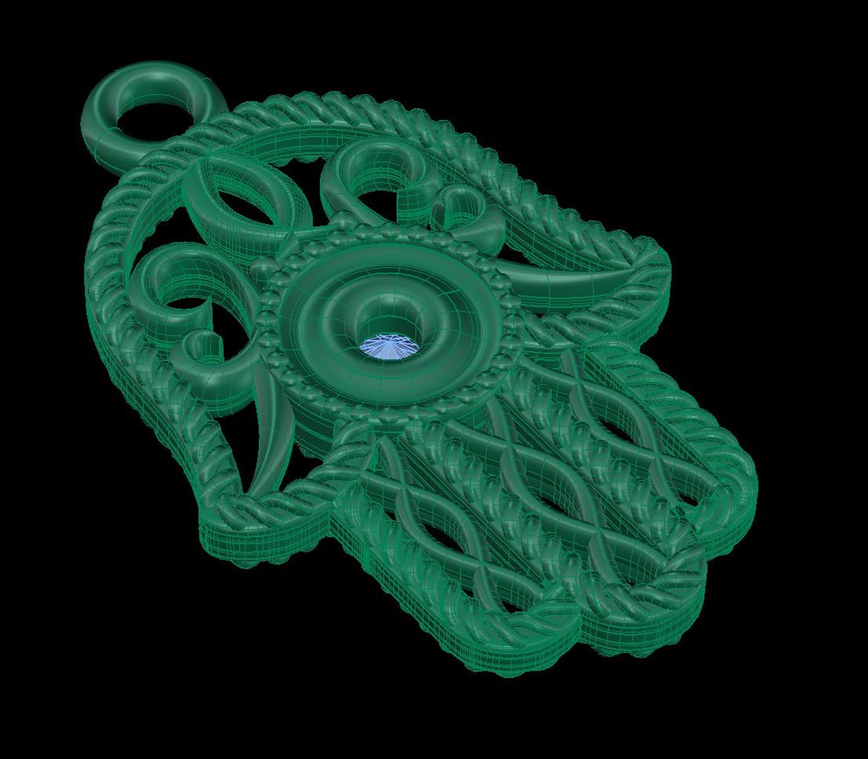 Jewish Pendant Hamsa 3D Model - TurboSquid 1634603