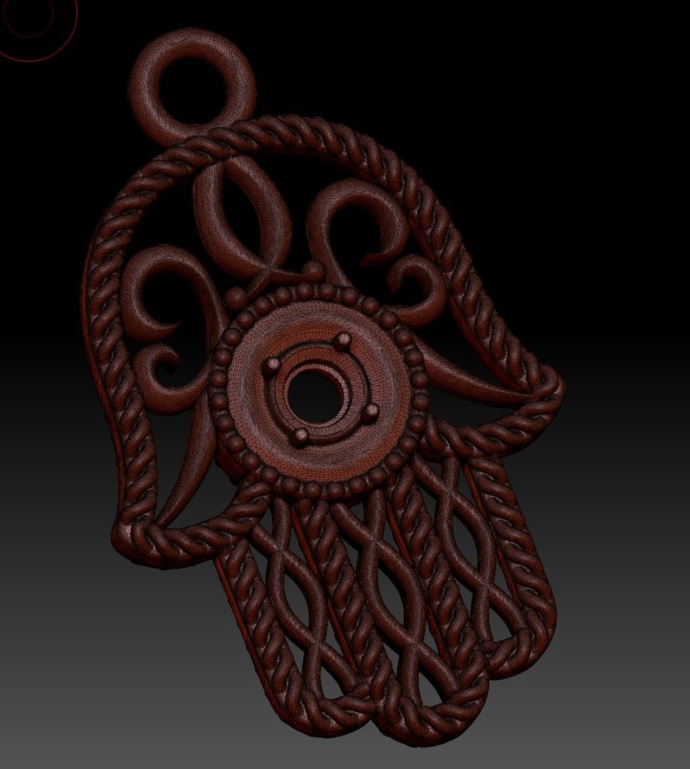 Jewish Pendant Hamsa 3D Model - TurboSquid 1634603