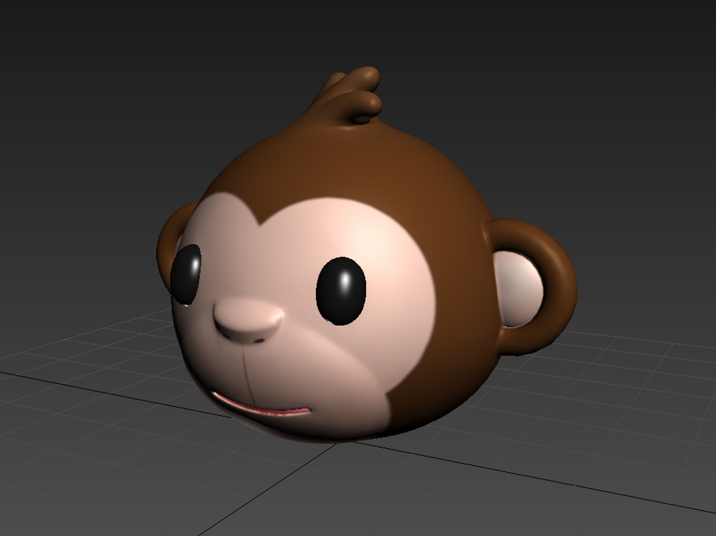 Monkey Head Cartoon 3D Model - TurboSquid 1376442