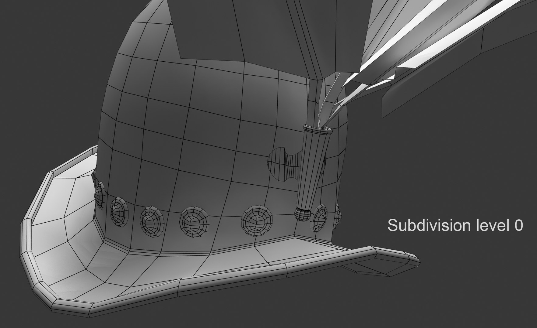 3D Model Italian Morion Orange Feather - TurboSquid 1522332