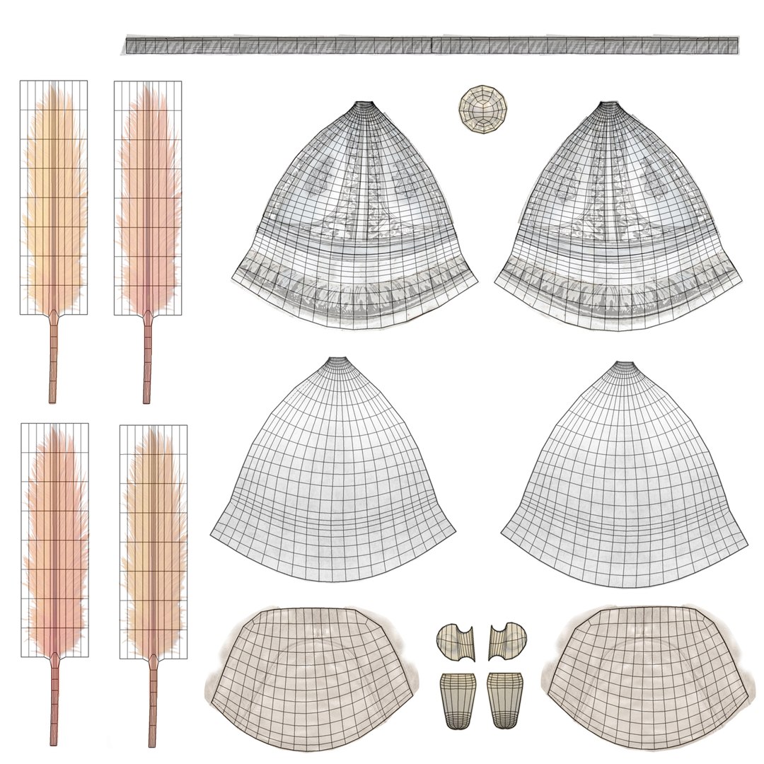 3D Model Italian Morion Orange Feather - TurboSquid 1522332