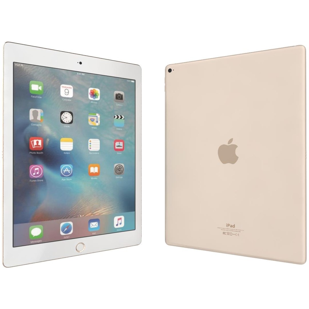 3d model of apple ipad pro gold