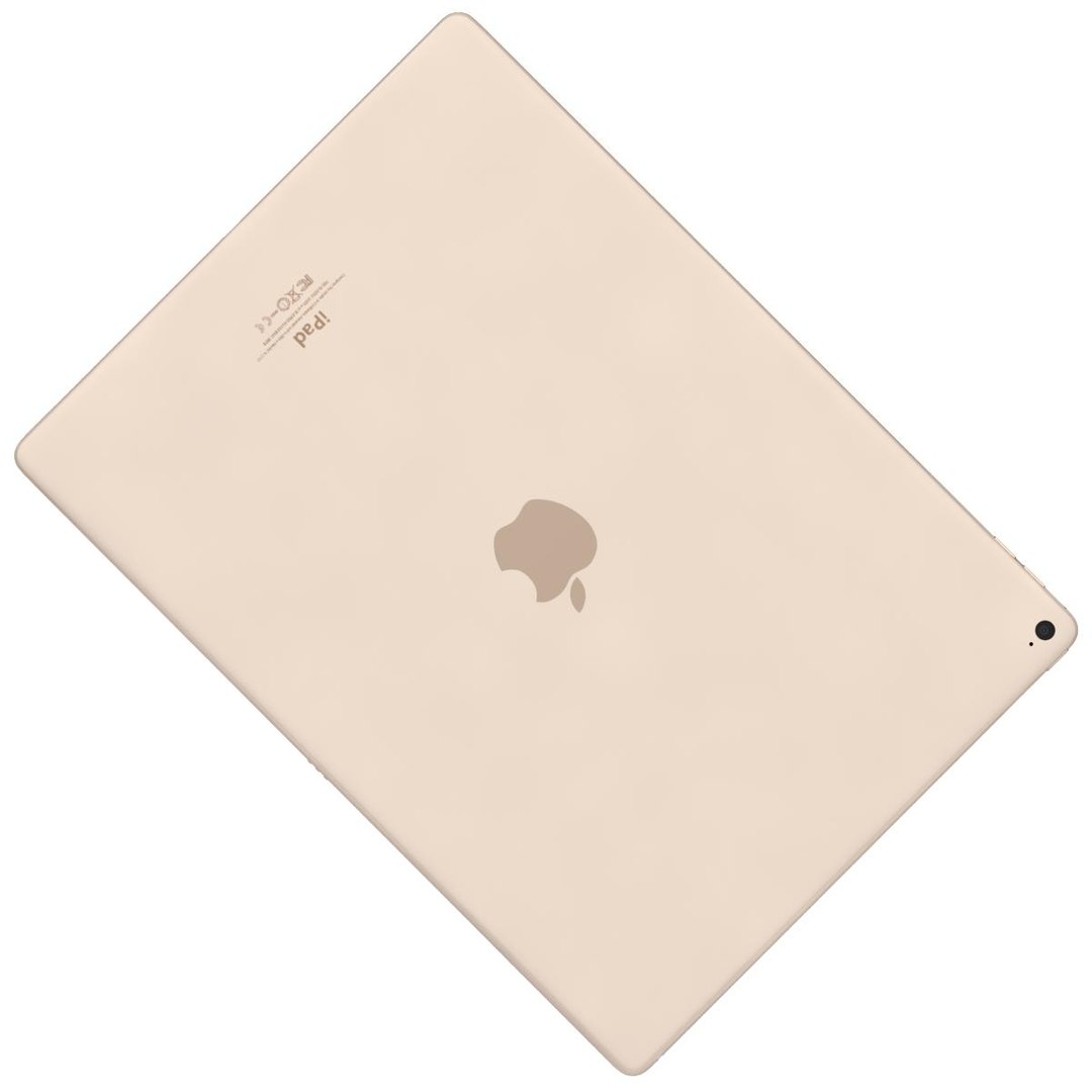 3d model of apple ipad pro gold