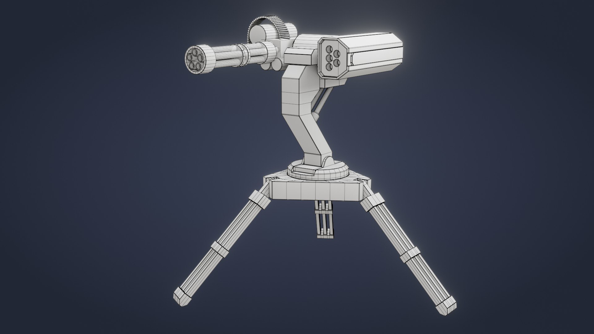 Sci-Fi Turret - Low Poly - Game Ready - PBR Model - TurboSquid 2083158
