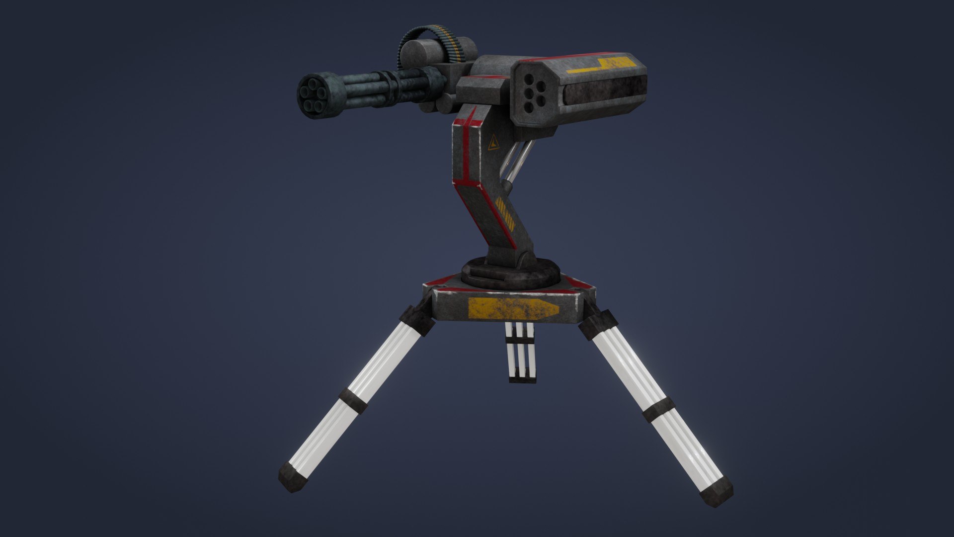 Sci-Fi Turret - Low Poly - Game Ready - PBR Model - TurboSquid 2083158