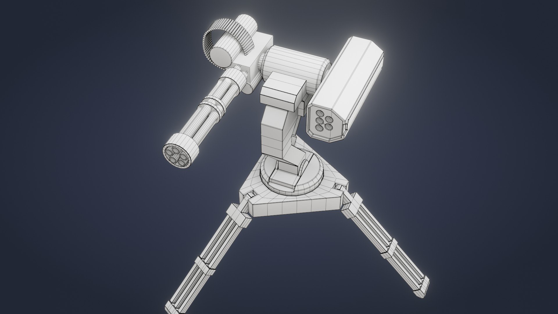Sci-Fi Turret - Low Poly - Game Ready - PBR Model - TurboSquid 2083158