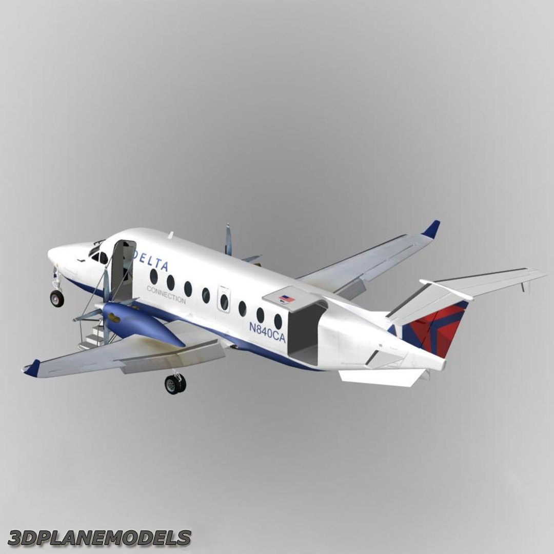 3d beechcraft 1900d delta connection model