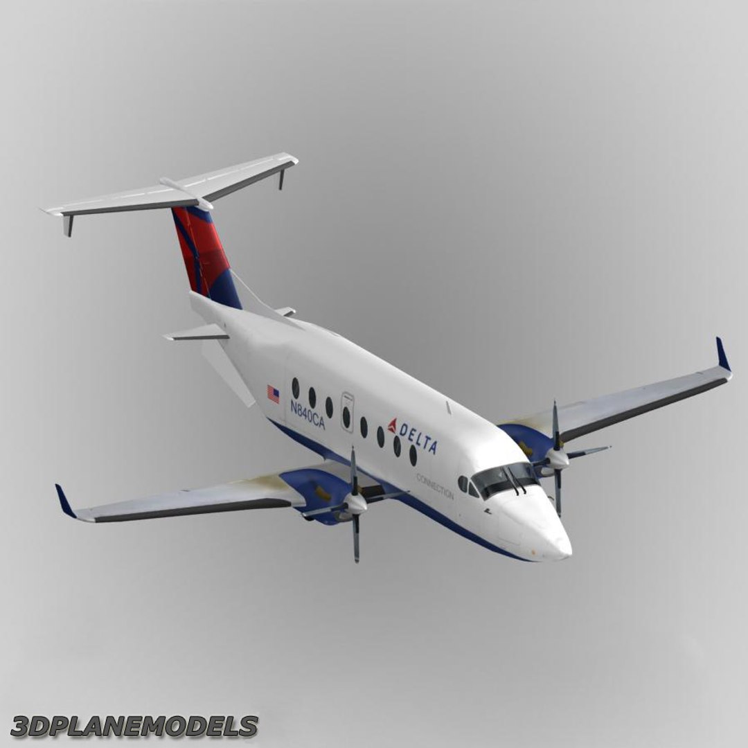 3d beechcraft 1900d delta connection model