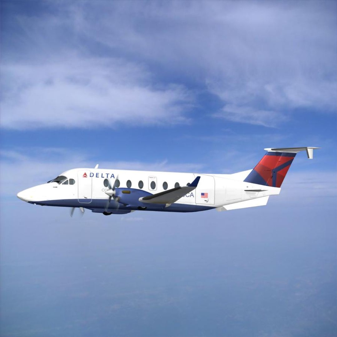 3d beechcraft 1900d delta connection model
