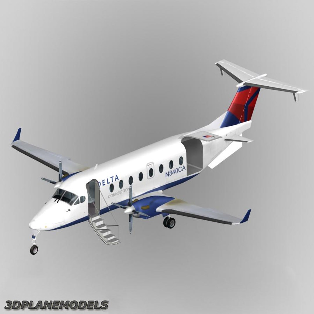 3d beechcraft 1900d delta connection model