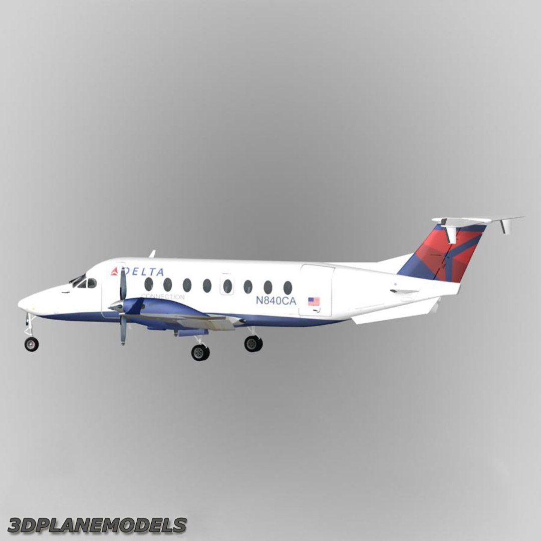 3d beechcraft 1900d delta connection model