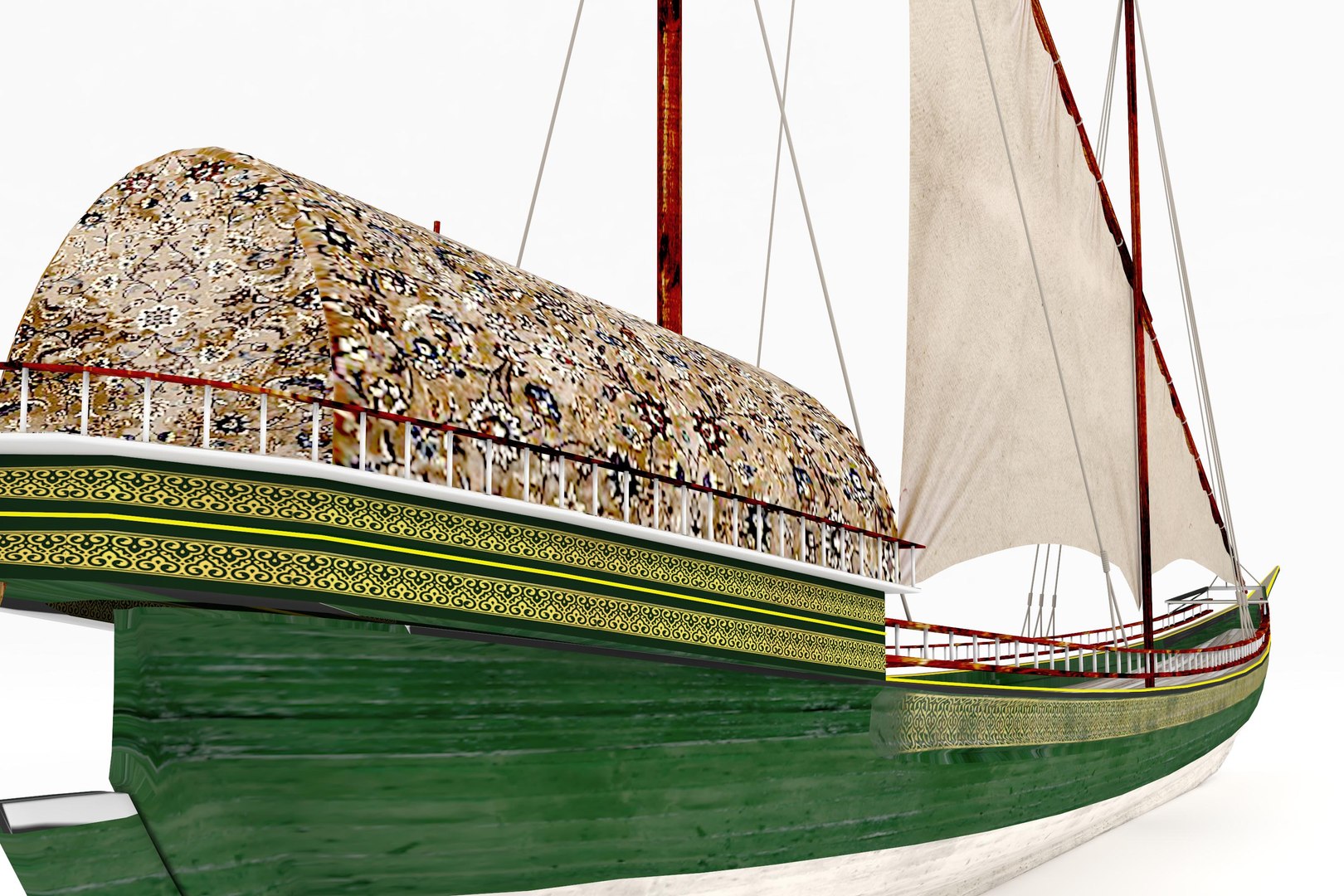 3D Ottoman Boat Model - TurboSquid 1427980