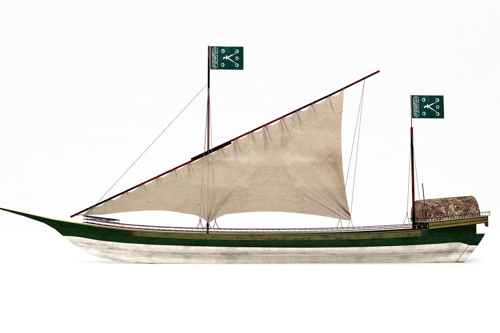 3D Ottoman Boat Model - TurboSquid 1427980