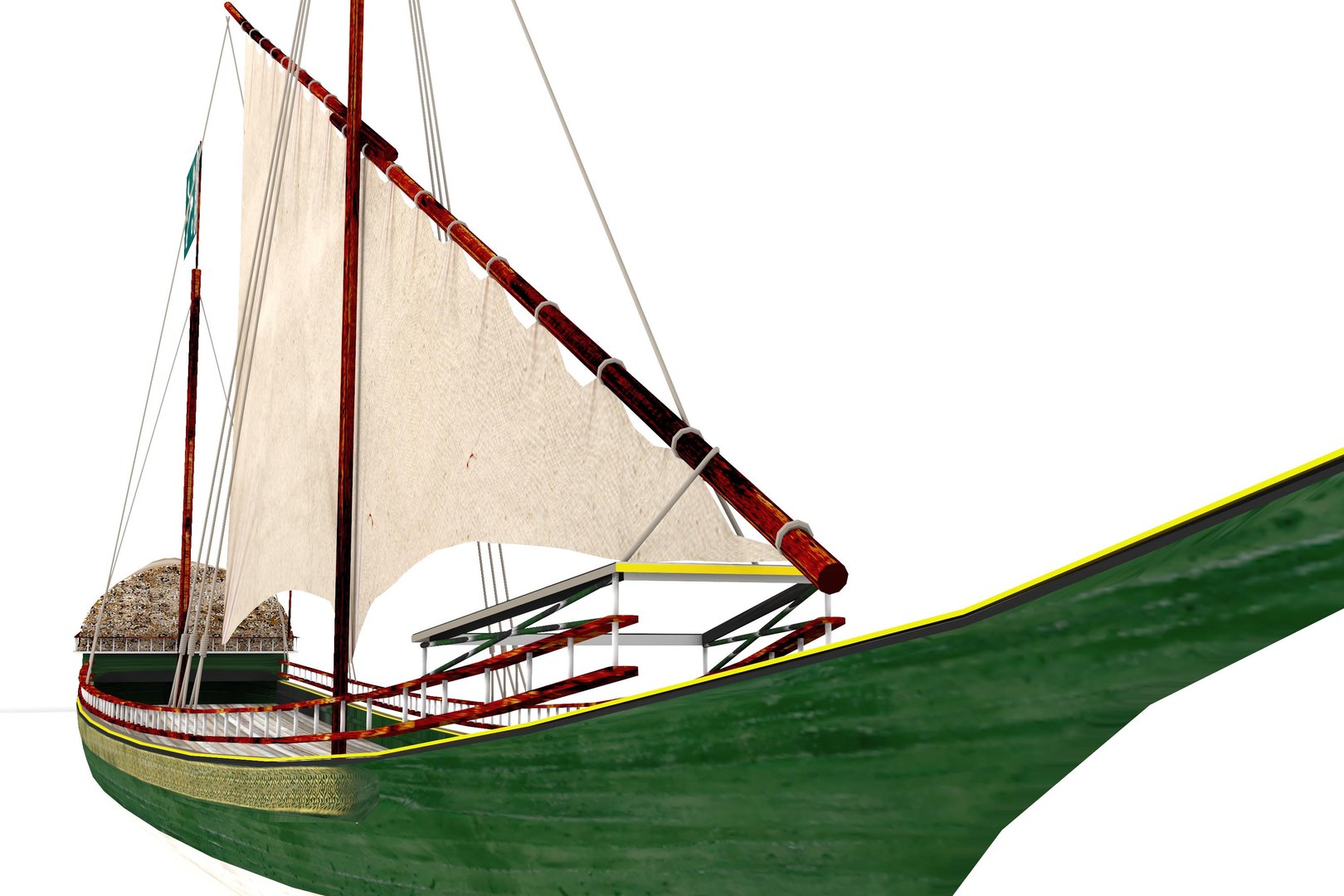 3D Ottoman Boat Model - TurboSquid 1427980