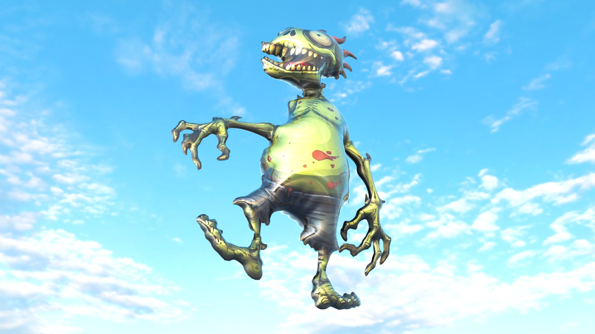 3D Zombie Shaped Foil Helium Balloon 010 - TurboSquid 2476809